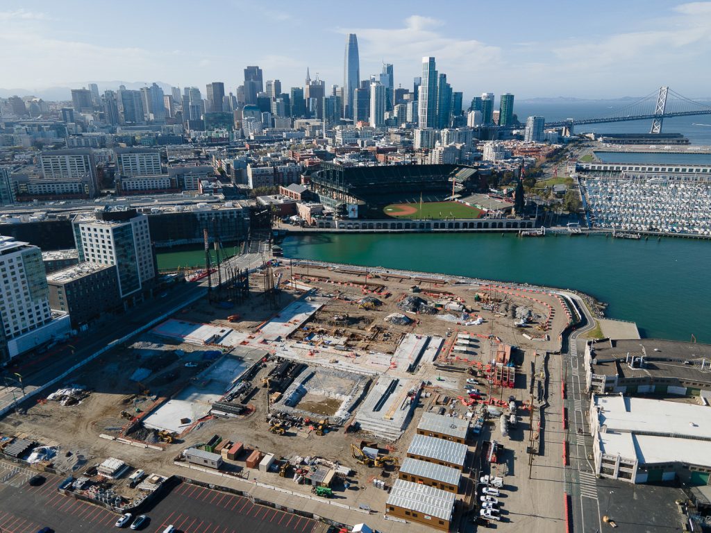Steel Rises & Roads Visible in Phase One of Mission Rock, San Francisco ...