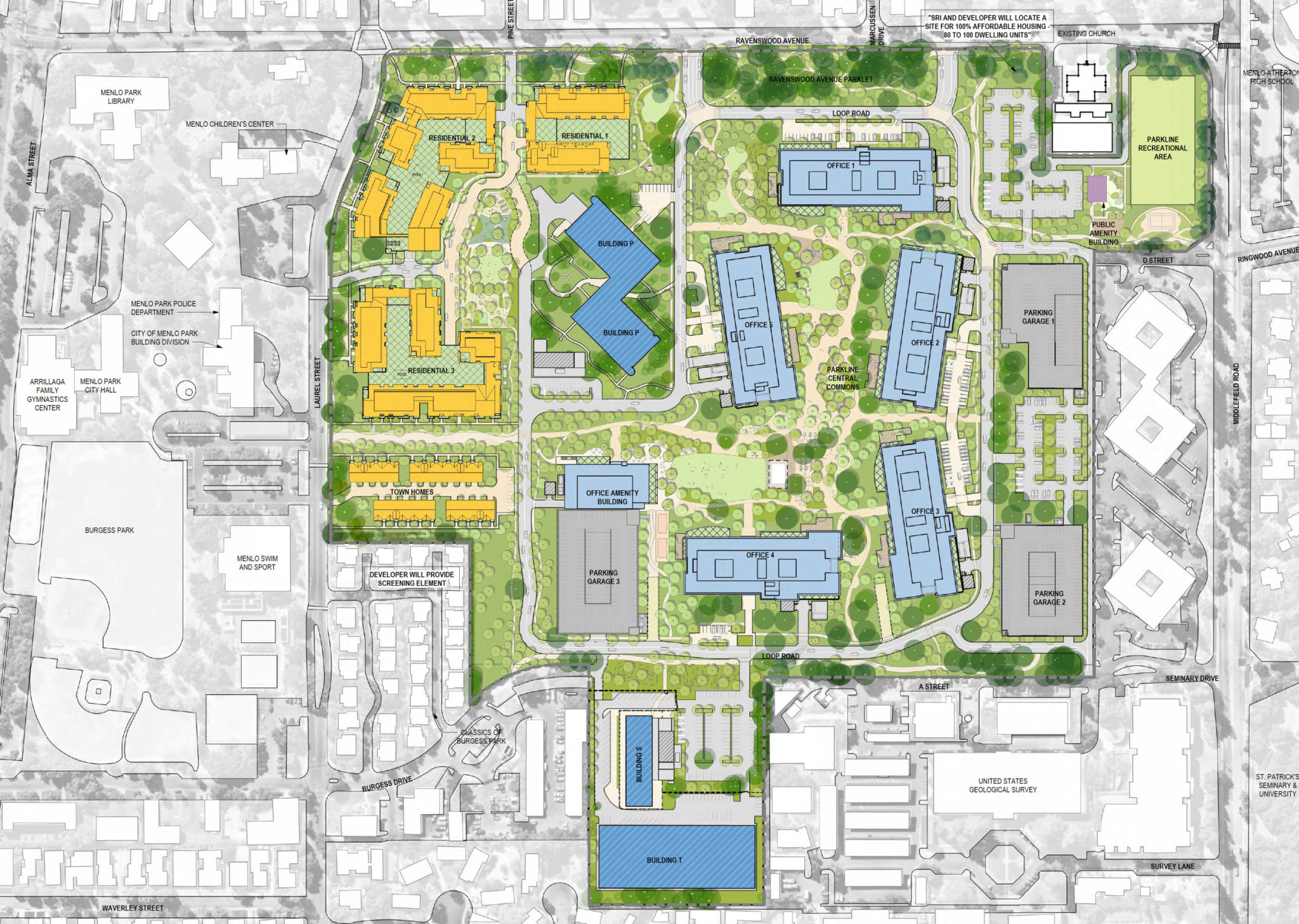 New Renderings for Parkline Masterplan in Menlo Park, San Mateo County ...