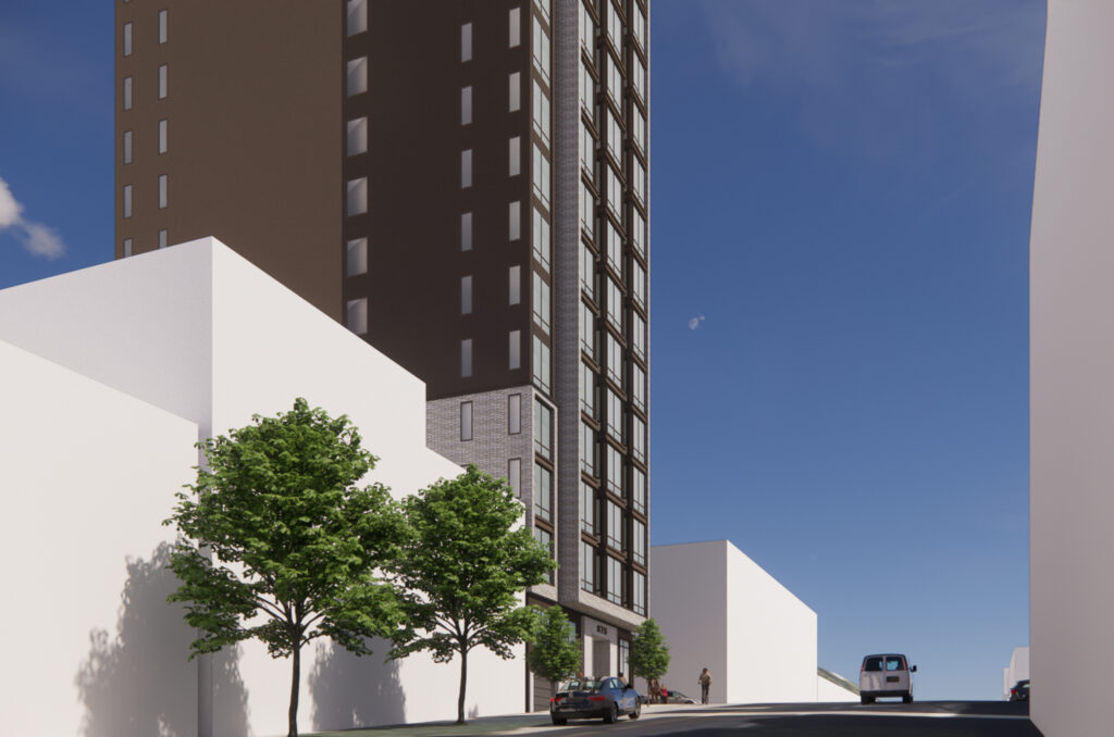 875 Sansome Street 14-story proposal looking northwest from Sansome ...