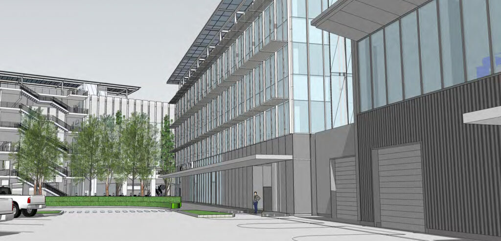 Construction In Fall for CDD Headquarters at 2000 Marin Street, San ...