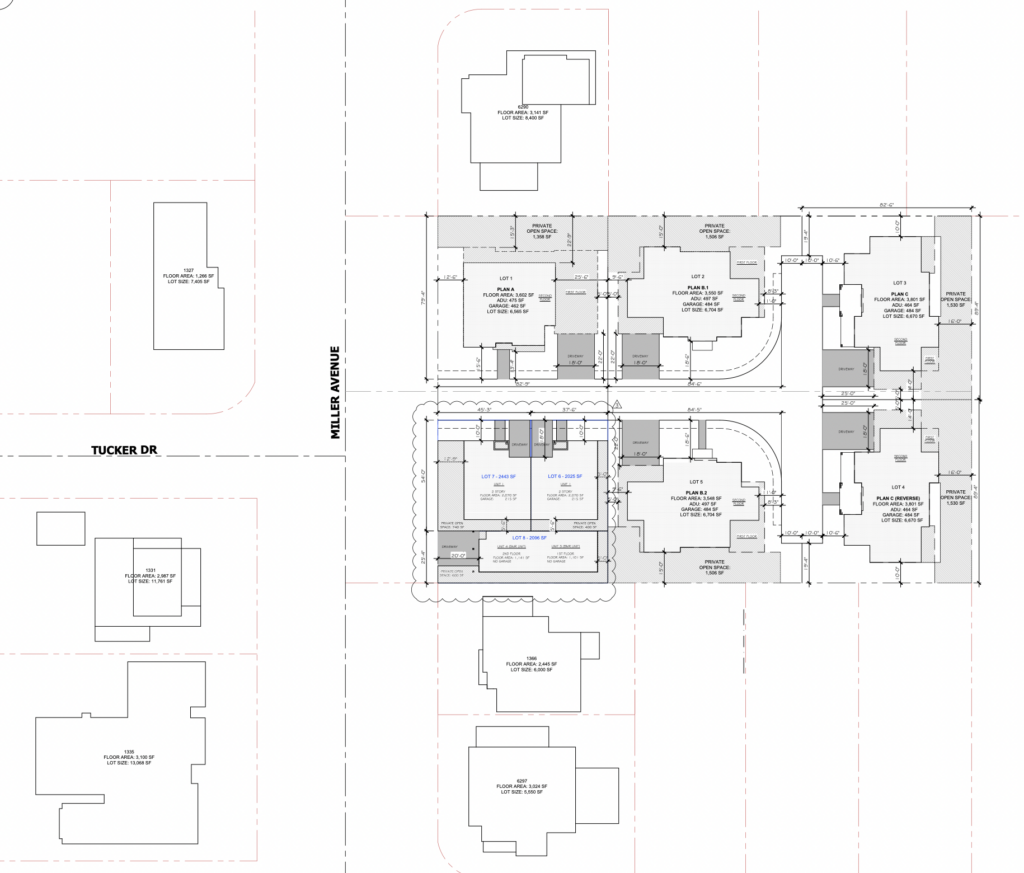 Residences Proposed at 1334-1348 Miller Avenue, San Jose