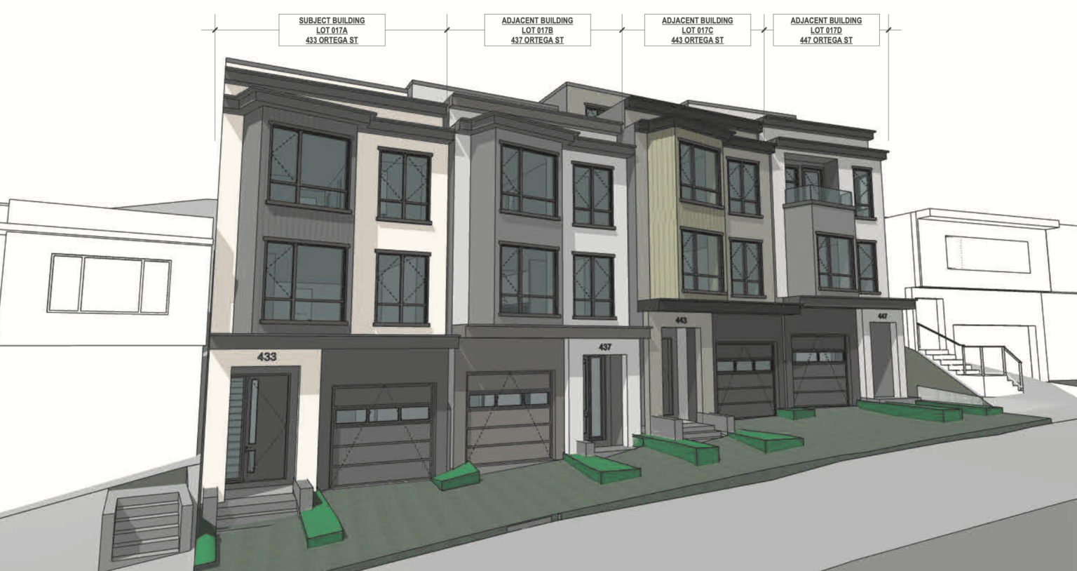 Four New Residences Planned at 445 Ortega Street, San Francisco