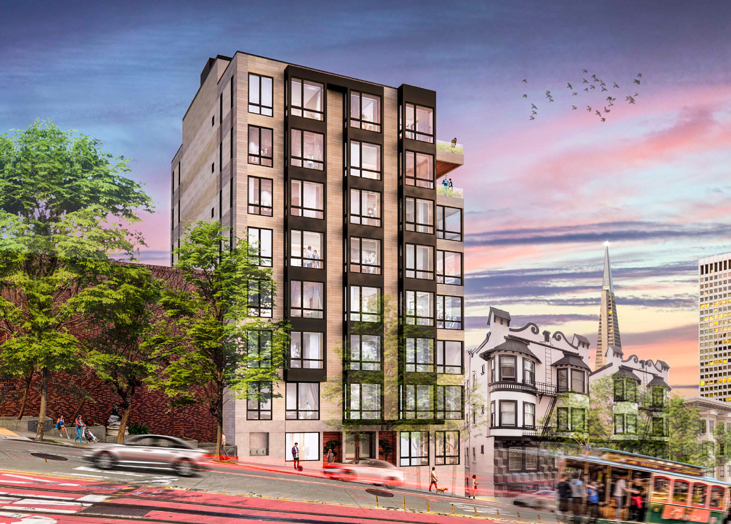 New Building Permits For 9-Story Apartments at 842 California Street ...